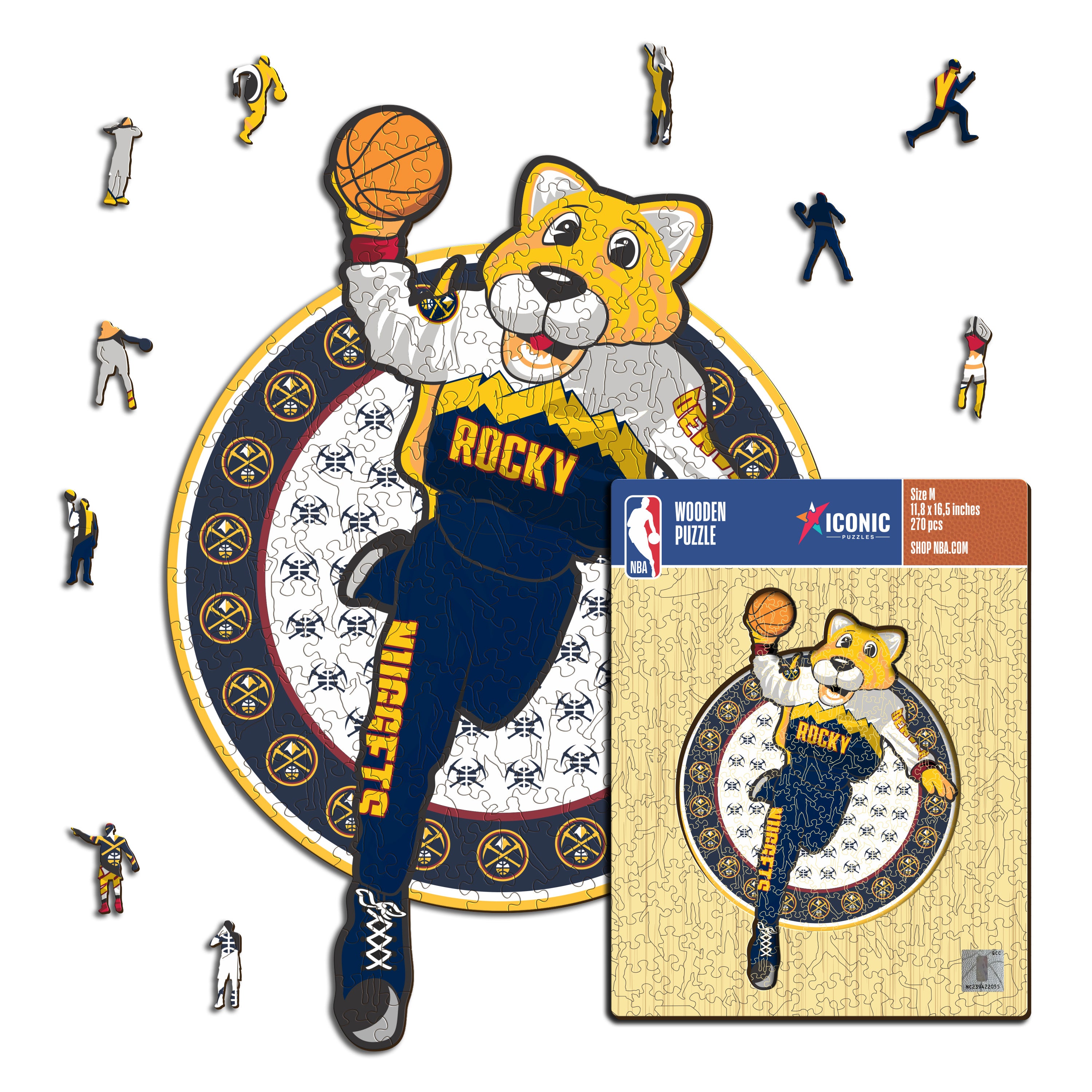 Denver Nuggets™ Mascotte - Puzzle di Legno – Iconic Puzzles IT